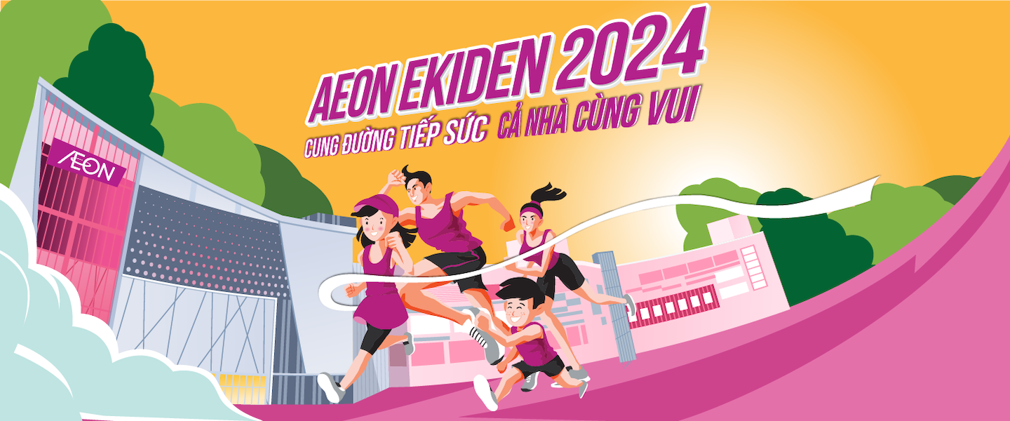 Giải Chạy Bộ [Aeon Hà Nội - Long Biên] Aeon Ekiden 2024 | Tháng 6 Giá Vé Chỉ từ 0 VNĐ